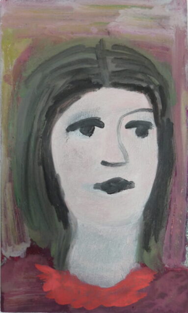 Portret met rood kraagje - Wietske Lycklama à Nijeholt